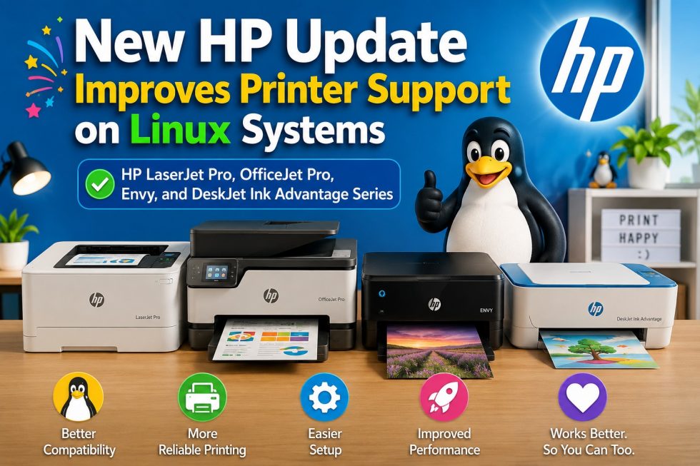 New HP Update Improves Printer Support on Linux Systems. ( HP LaserJet ...